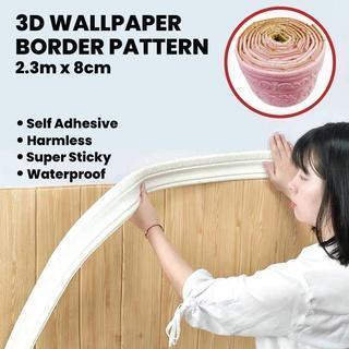 DINDING SKIRTING CORAK WALLPAPER 3D BORDER DINDING 230CMx8CM - TikTok ...