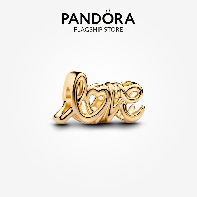 Pandora 14K Gold Plated Handwritten Love Charm - TikTok Shop Malaysia