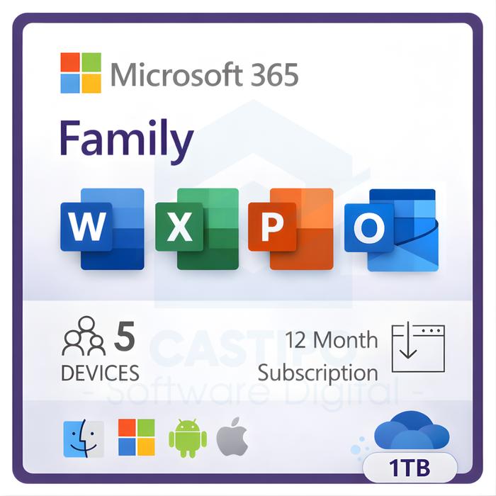 Promo Microsoft Office 365 Family Subscription (Shared) - | 1 Years ...