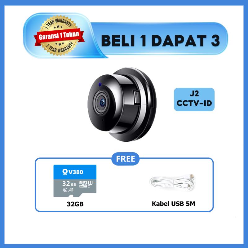【Paket Diskon】COD V380 J2 (CCTV+Kartu SD+Kabel USB) Kamera Pengawas - Shop | Tokopedia