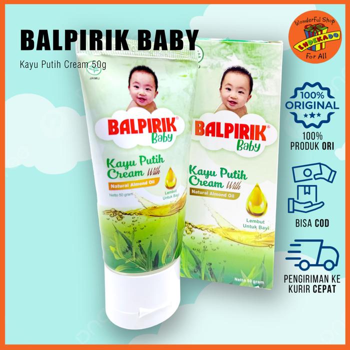 Jual BALPIRIK BABY Cream Bayi Kayu Putih Natural Almond Oil 50gr - Kota ...