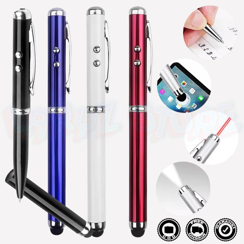 Pulpen Paku Kecil 4 in 1 Pen Elegan Red Laser Pointer Stylus - Shop ...
