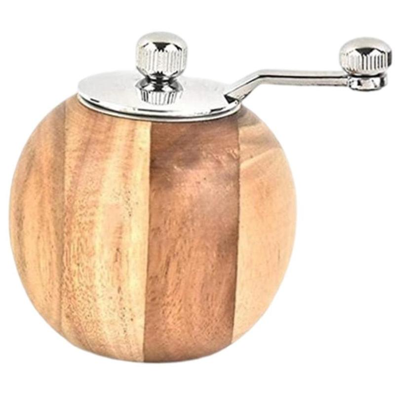 Wooden Manual Coffee Grinder Hand Crank Portable for Outdoor - TikTok ...