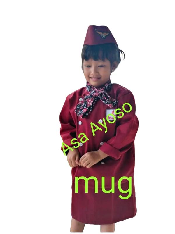 BAJU SERAGAM PRAMUGARI ANAK PEREMPUAN LENGKAP ATRIBUT LANGSUNG - Shop | Tokopedia