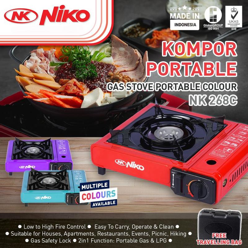 Kompor Camping Portable Niko + KOPER 2 IN 1 NK 268 / NK268 - Shop ...