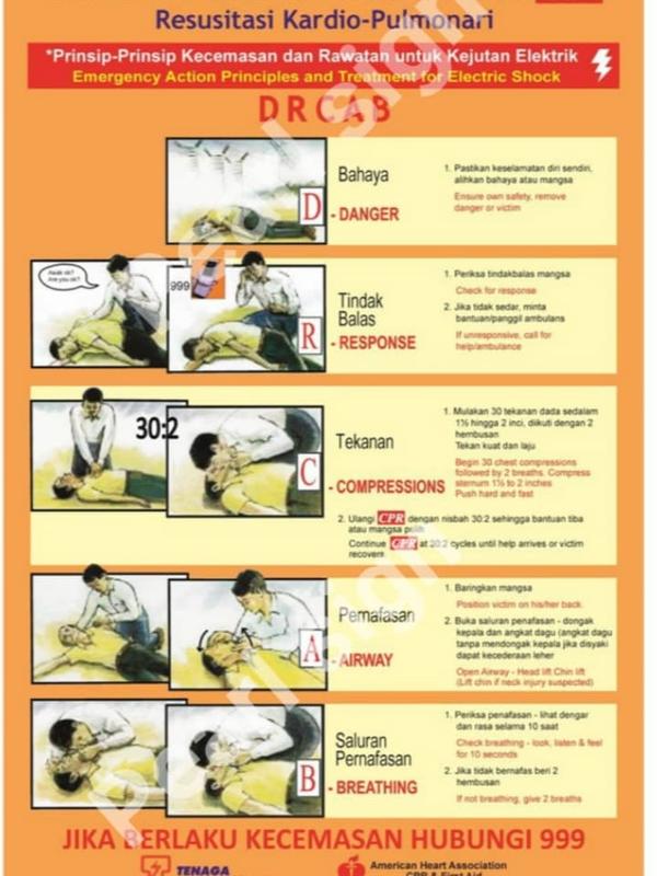 JKKP/DOSH TNB "CPR DRCAB CHART" C/W WOODEN FRAME (400X600MM) - TikTok ...