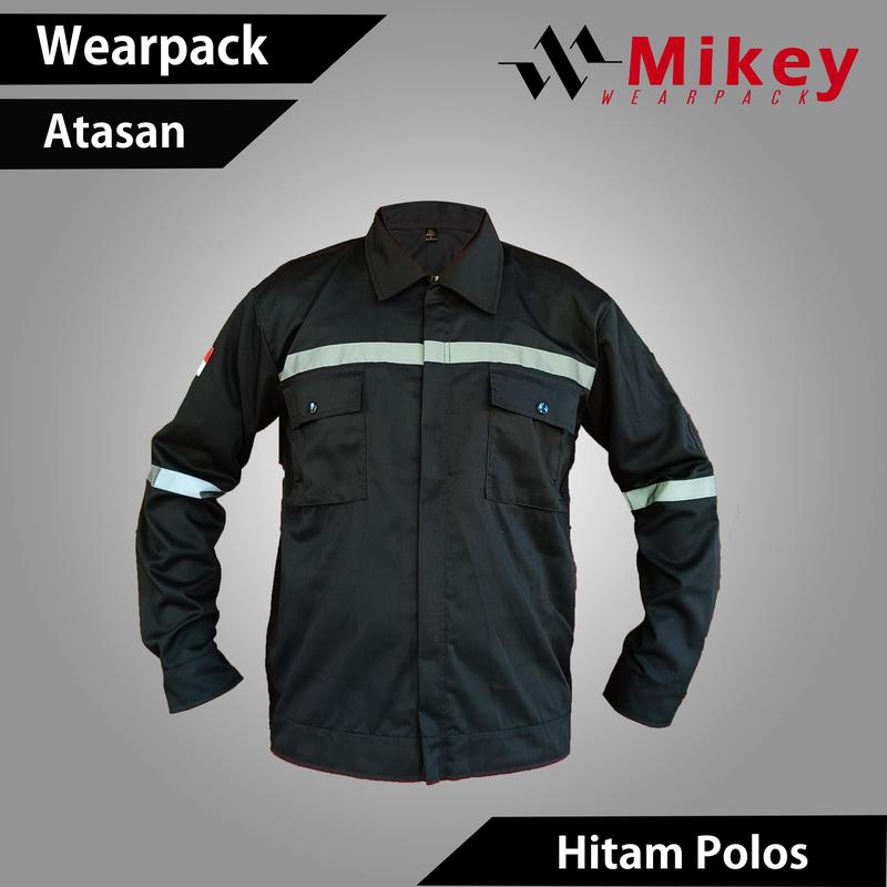 Wearpack Tasan Baju Proyek Resleting Lengan Panjang Warna Hitam - Shop ...
