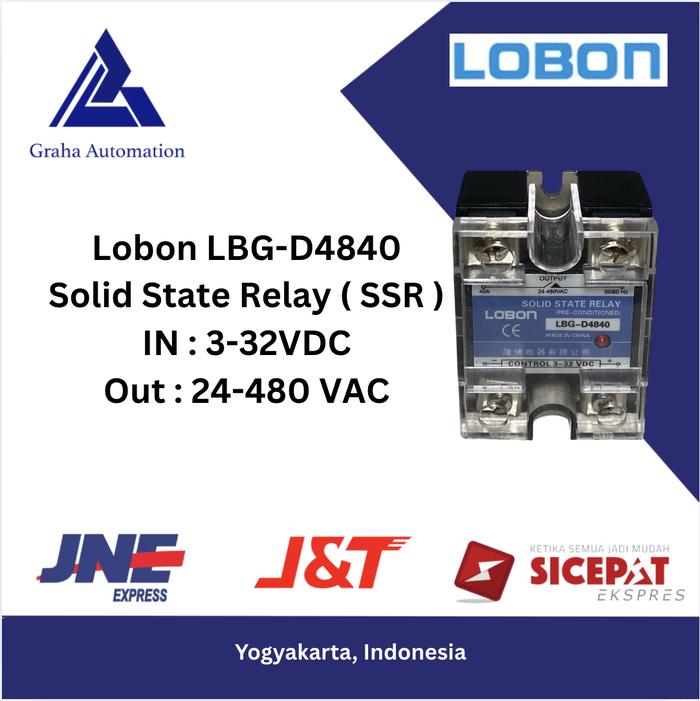 Jual Lobon LBG-D4840 Solid State Relay ( SSR ) IN : 3-32VDC - Kota ...