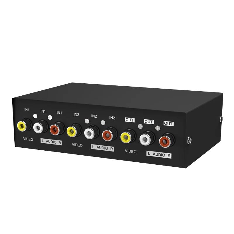 Penukar Penukar AV, 2 dalam 1 Keluar, Serasi dengan PS2, Wii, VCR ...