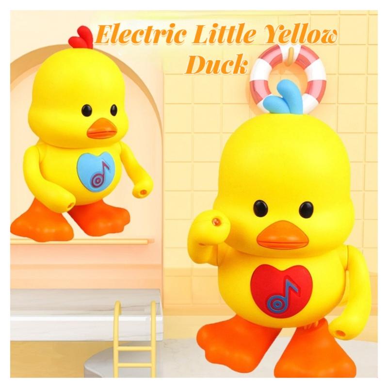 Electric Little Yellow Duck Toy Singing Walking Interactive Toy ...