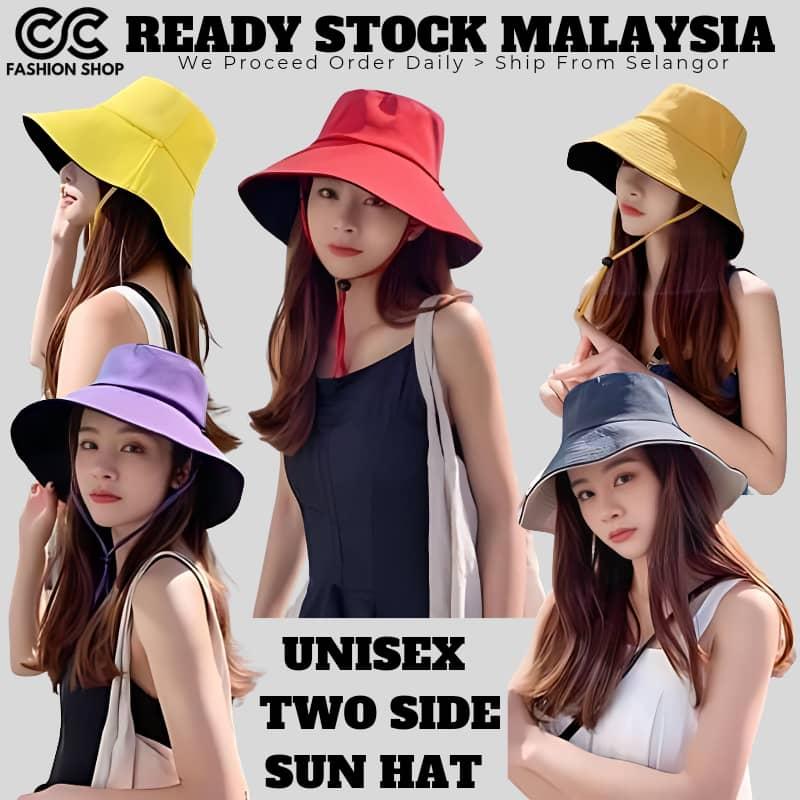 Topi Matahari Perempuan Unisex Two Side Sun Hat Hot Japanese - TikTok ...