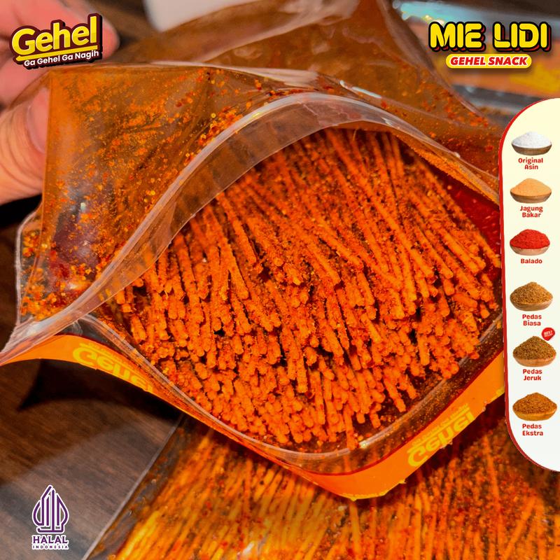 GEHEL Mie Lidi 200gr Cemilan Pedas - Makanan Ringan Food Snack - Shop ...