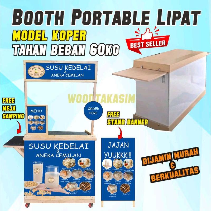 Booth portable / booth portable lipat / booth lipat / gerobak lipat ...