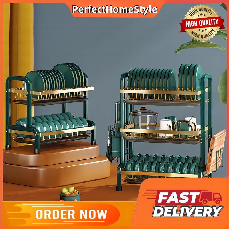 Tiga Warna Sink Rack Rak Pinggan Sinki Dish Rak Mangkuk Rak Dish ...