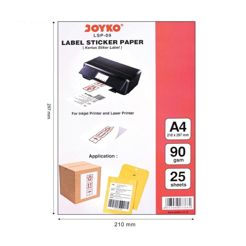 [PACK] Label Sticker Paper / Kertas Label Sticker A4 - Joyko - Shop ...