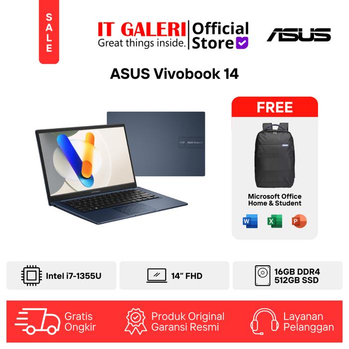 Promo [RAM Upgrade 16GB] ASUS Vivobook 14 | A1404VA-VIPS7851M - A1404VA ...
