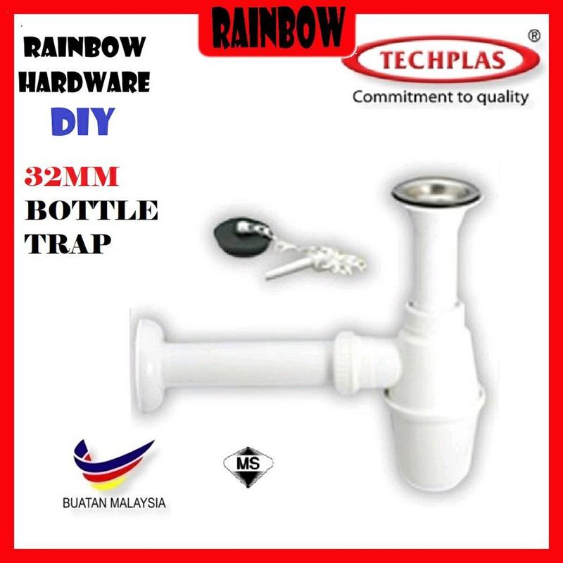 TECHPLAS PVC BOTTLE TRAP WITH WASTE 32MM (11/4") BATHROOM WASH - TikTok ...