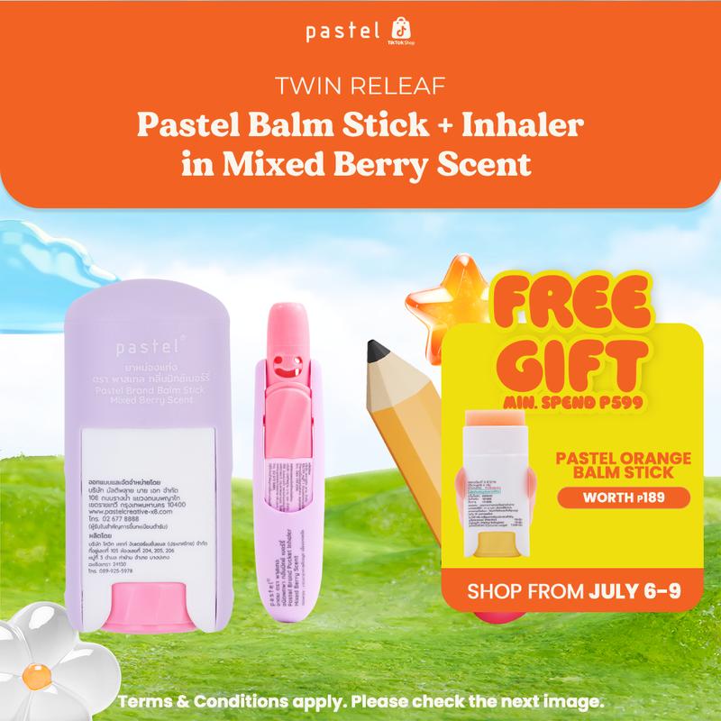Pastel Inhaler Mixed Berry Scent + Pastel Balm Stick Mixed Berry ...