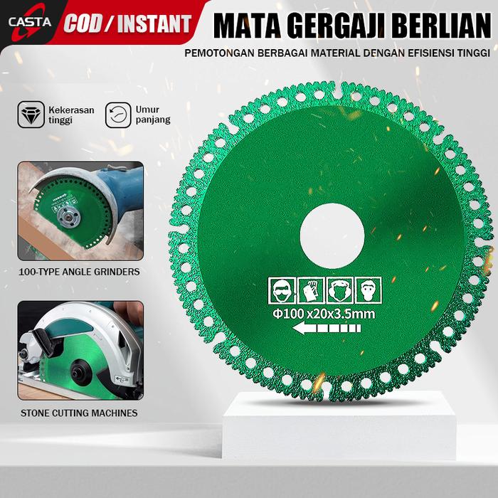 Promo CASTA Pisau Gergaji Diamond 100mm Multifungsi｜Mata Gerinda Besi ...