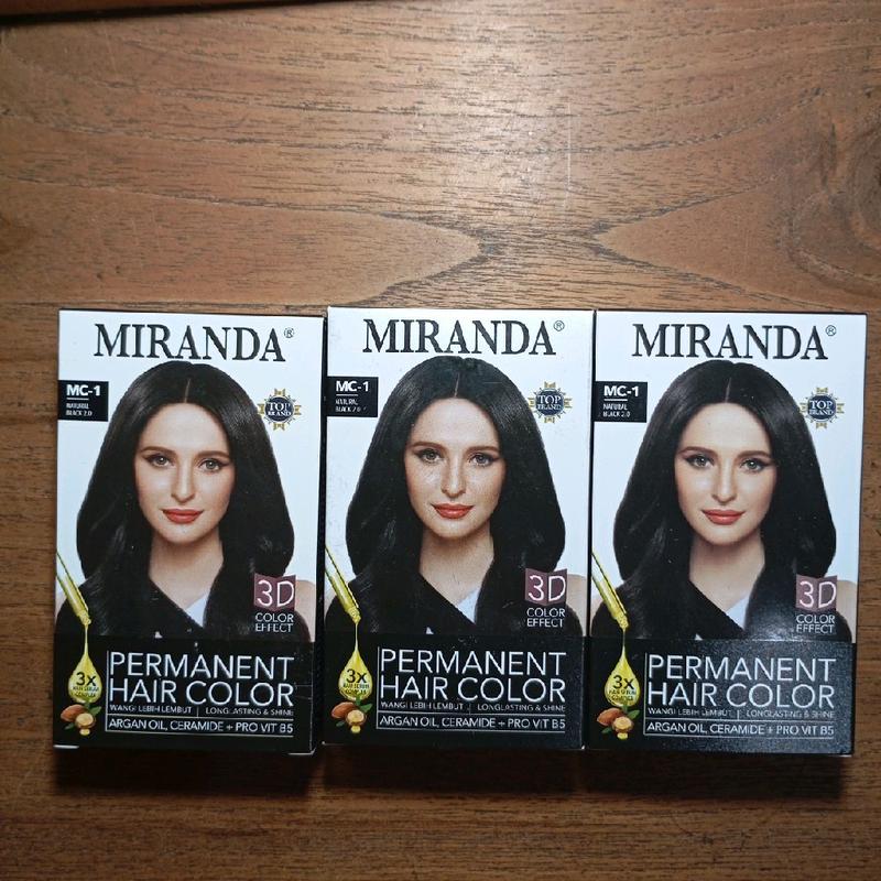 paket hemat miranda pewarna rambut warna hitam isi 3 - Shop | Tokopedia