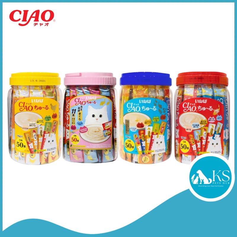 // Promo Use Only // Ciao Chu Ru Cat Treats Mix Tub Bottle 50s - TikTok ...
