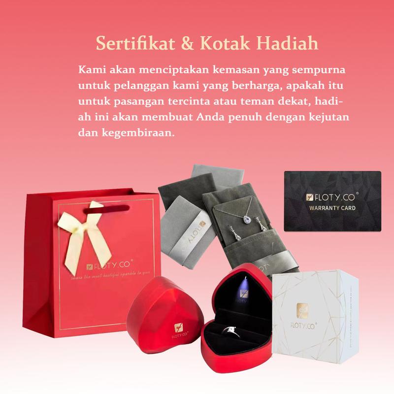 Tas Hadiah Berkualitas Tinggi Tas Hadiah Kalung Cincin Berlian Moissan ...