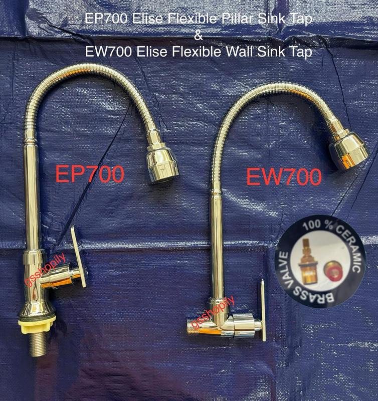SILVER COLOR Elise EP700/EW700 Wall Sink tap/ Pillar tap/ paip - TikTok ...