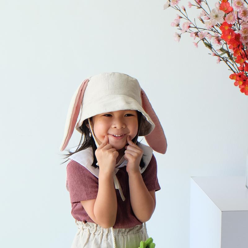 Topi BUNNY Bucket Hat Anak Linen / Fashion - Shop | Tokopedia
