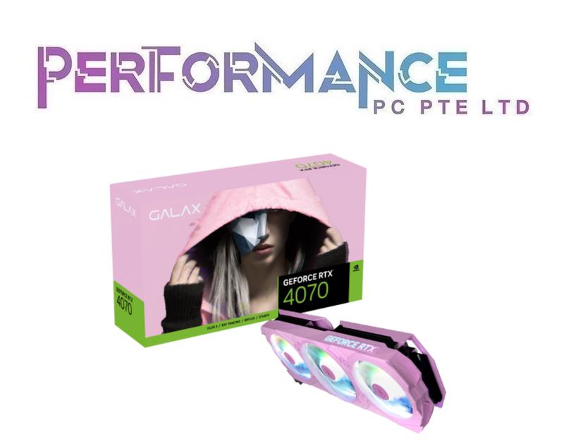 GALAX GeForce RTX 4070 EX Gamer Pink 1-Click OC 12GB GDDR6X Graphics ...
