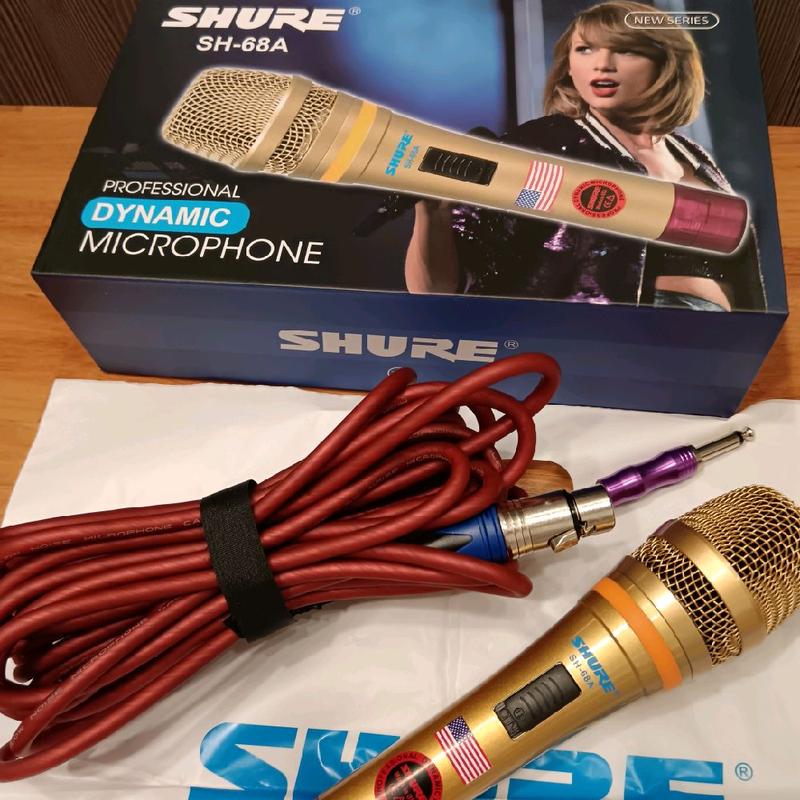 Professional dynamic microphone wired shure SH-68A wired 10 meter ...