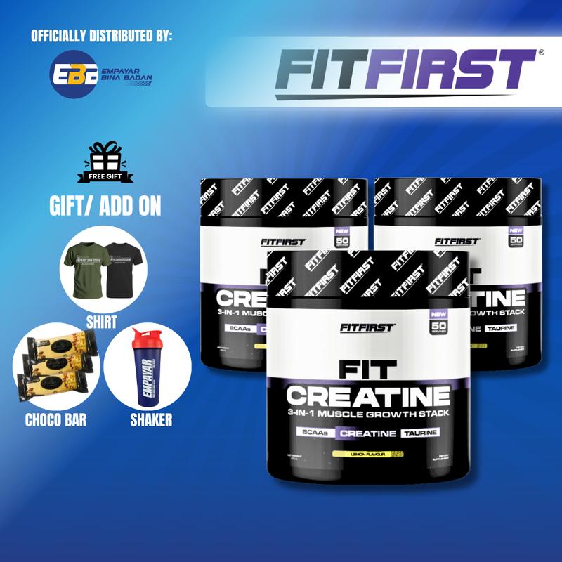 Fit First Fit Creatine 250g - 3 in 1 Muscle Growth Stack Supplement ...