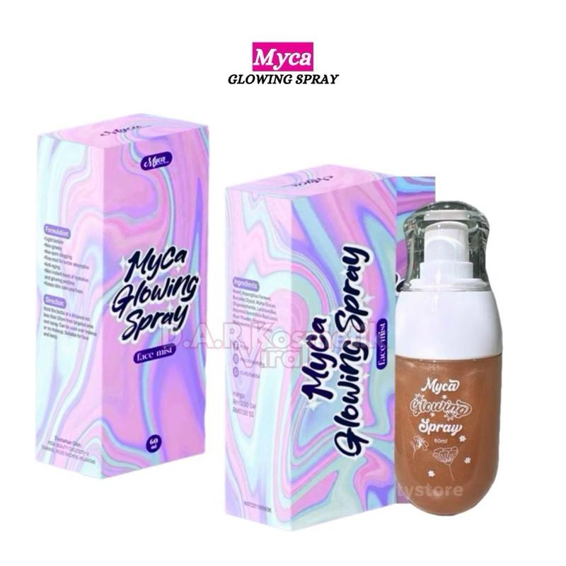 MYCA Glowing Spray Face Mist 80ml Makeup Fix Fixing Facial Setting ...