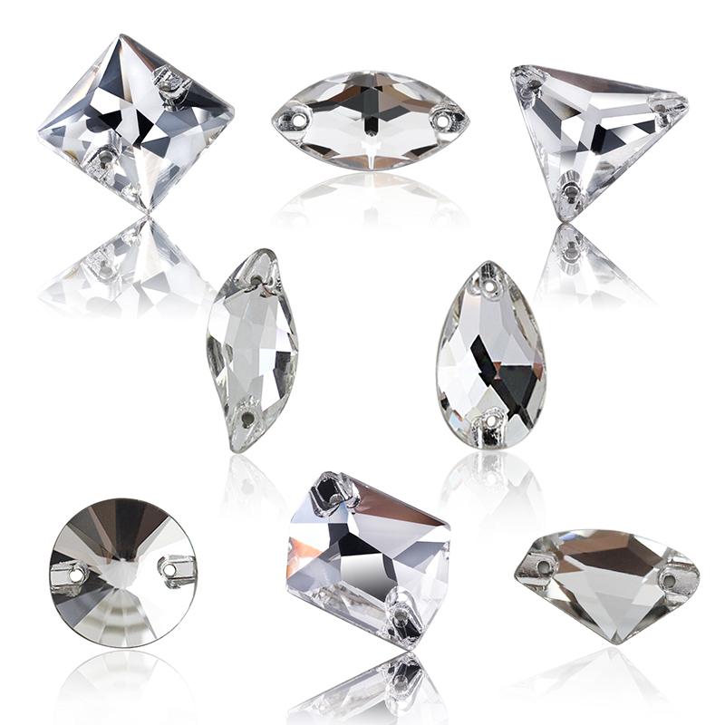 AAAAA Crystal Clear Sew On Rhinestone For Needlework Stones Spacer ...