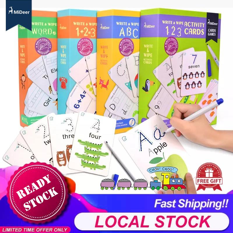 [Choo Choo Toy] Write & Wipe English Learning Card Alphabet Words ...