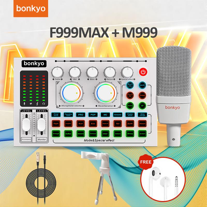 bonkyo F999max +M999 Soundcard Microphone Kit Audio Mixer Vocoder ...