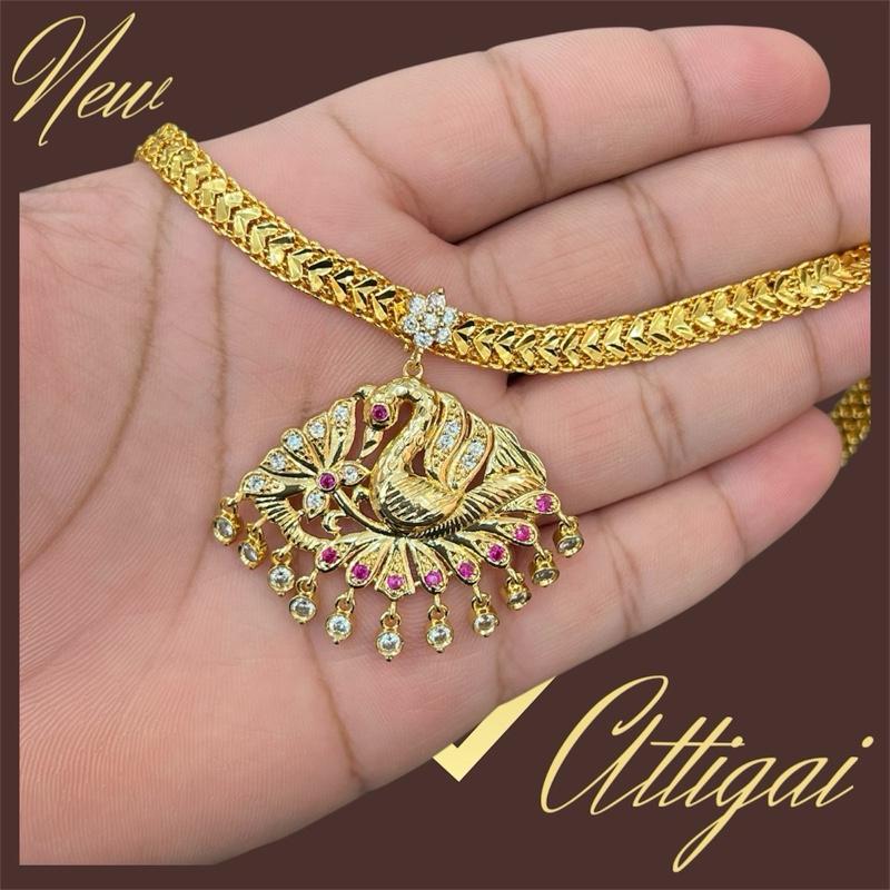 Attigai Peacock Ruby 40CM | Gold Plated | Good Quality - TikTok Shop ...