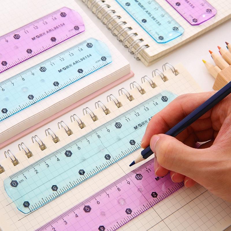 M&G Simple Transparent Soft Ruler Portable Office Stationery - TikTok ...