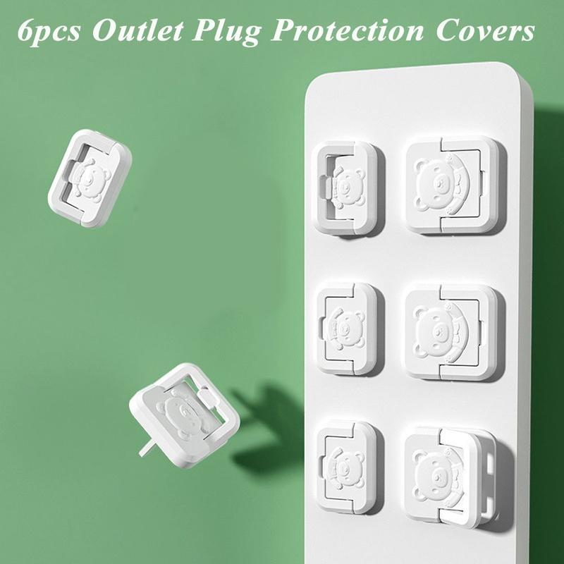 6PCS Kids Safe Lock Two Phase Outlet Covers Sockets Cover Plug - TikTok ...