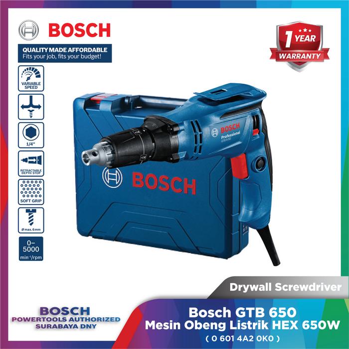 Promo Bosch GTB 650 Drywall Screwdriver Mesin Obeng Listrik 650W ...