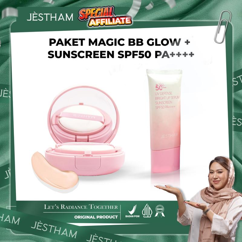(AF) Jestham Paket Magic BB Glow + Sunscreen SPF50 PA++++ - Wajah ...