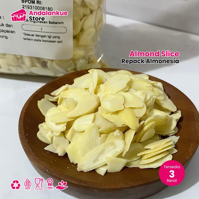 Almond Slice Mentah Iris Tipis Tanpa Kulit Tersedia Isi 250 gr - Shop ...
