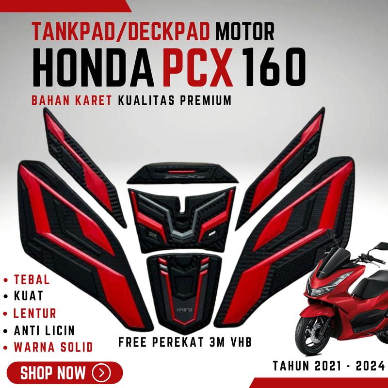TANKPAD/DECKPAD MOTOR HONDA PCX 160 LAMA TAHUN 2021 - 2024 ABS/CBS ...