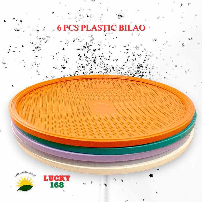 6 PCS PLASTIC BILAO/ROUND FOOD TRAY/FOOD STORAGE BILAO/REUSEABLE ...