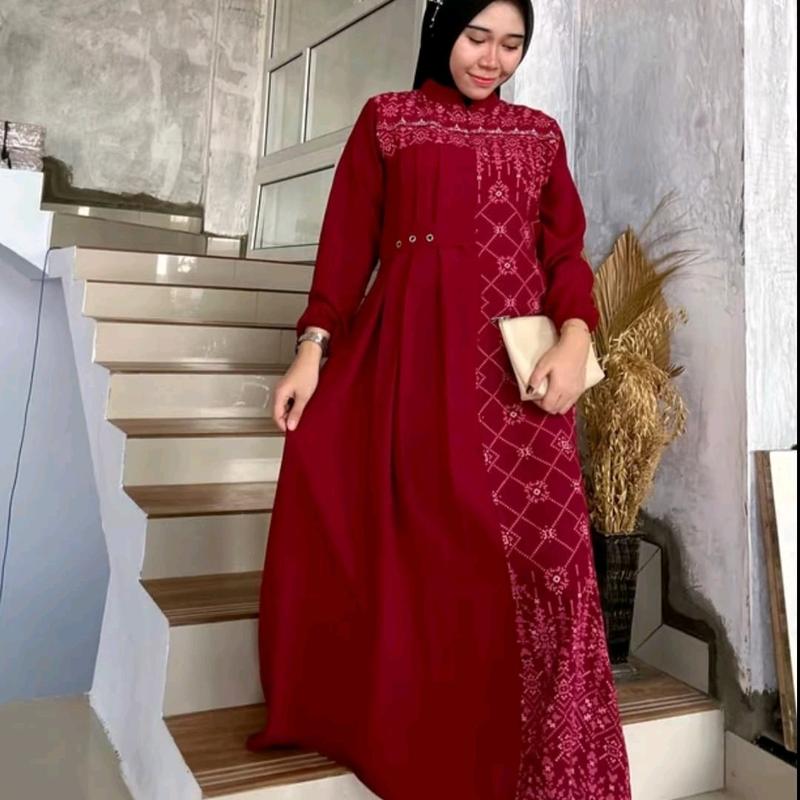 Gamis Tsabina Crinkle AirFlow + Motif - Shop | Tokopedia
