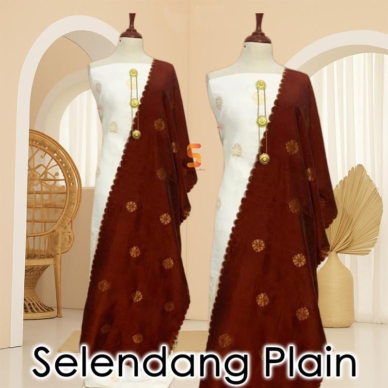 Selendang | songket warisan | 100% cotton | scarf shawl | muslim ...