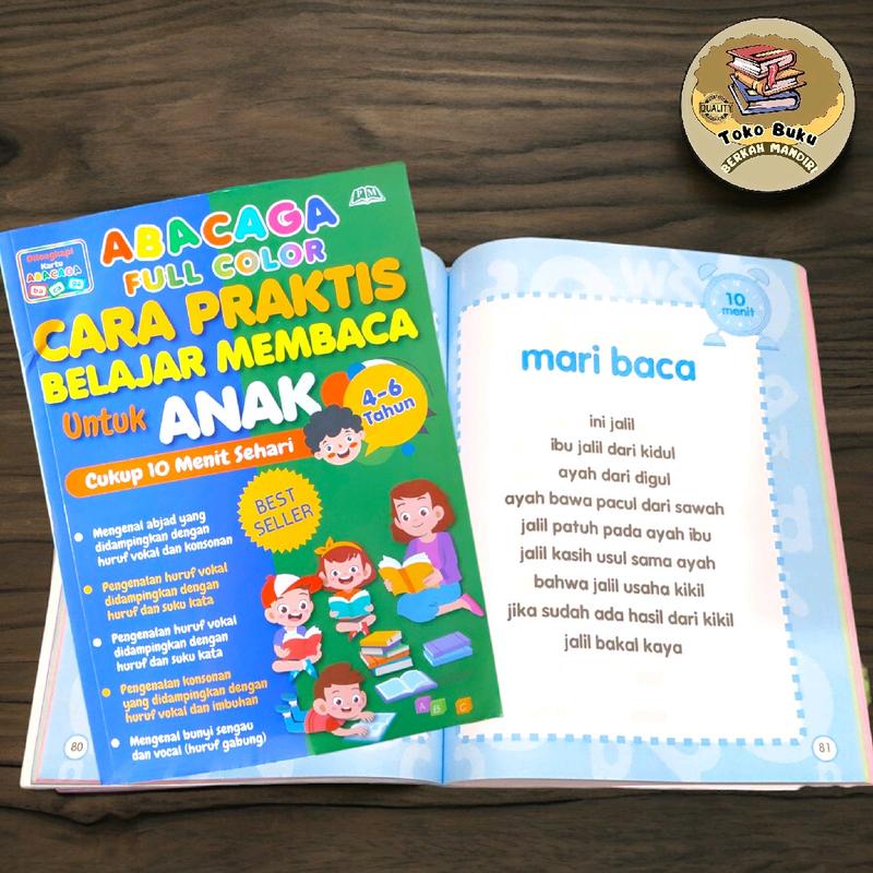 Buku ABACAGA Full Color Cara Praktis Belajar Membaca Untuk Anak - Shop ...