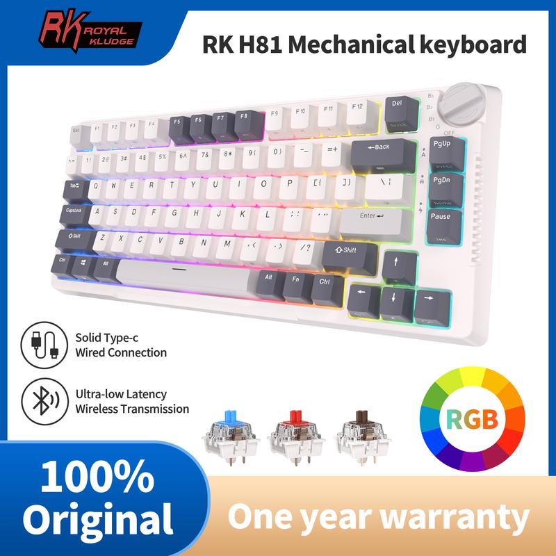 RK H81 RK ROYAL KLUDGE 81 Key Gasket Structure Tri-Mode RGB Wired ...