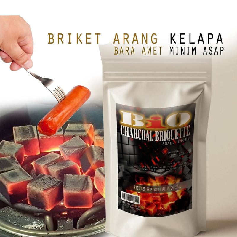 Arang kelapa Briket 500g sampai 1kg bentuk kotak arang Barbeque hemat ...