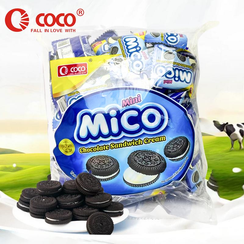COCO Mico Chocolate Sandwich Cream Cookies Pack 376 gram - Delicious ...