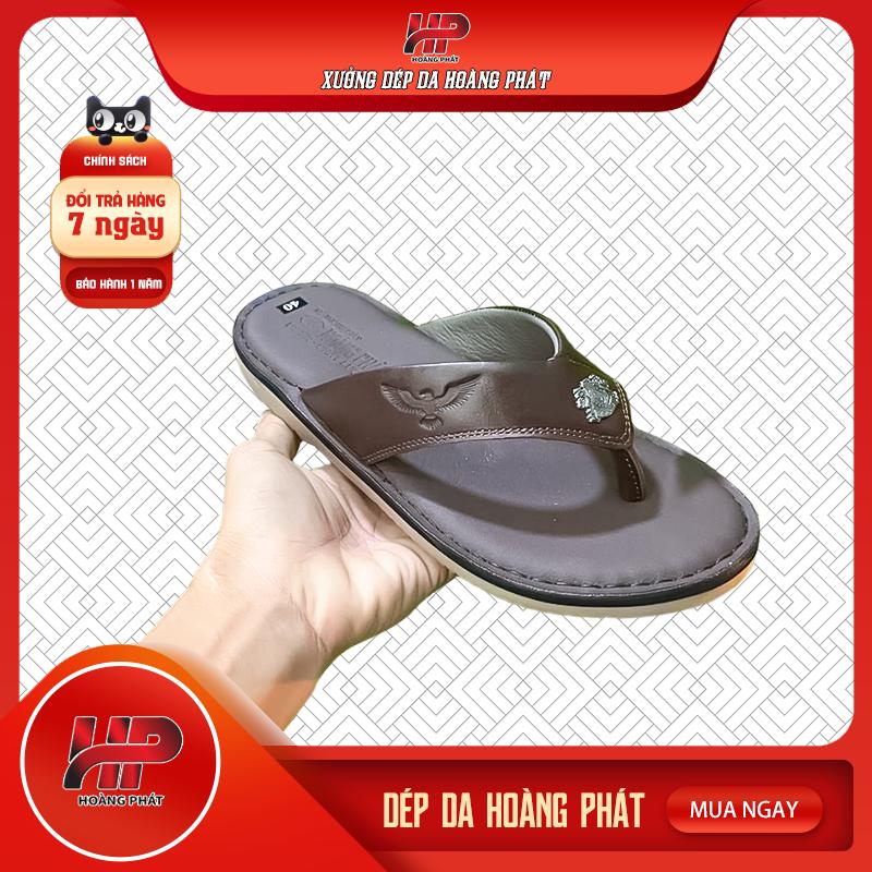 Dép Da Hoàng Phát Xỏ Ngón Bản Màu Nâu HP25 - TikTok Shop Vietnam